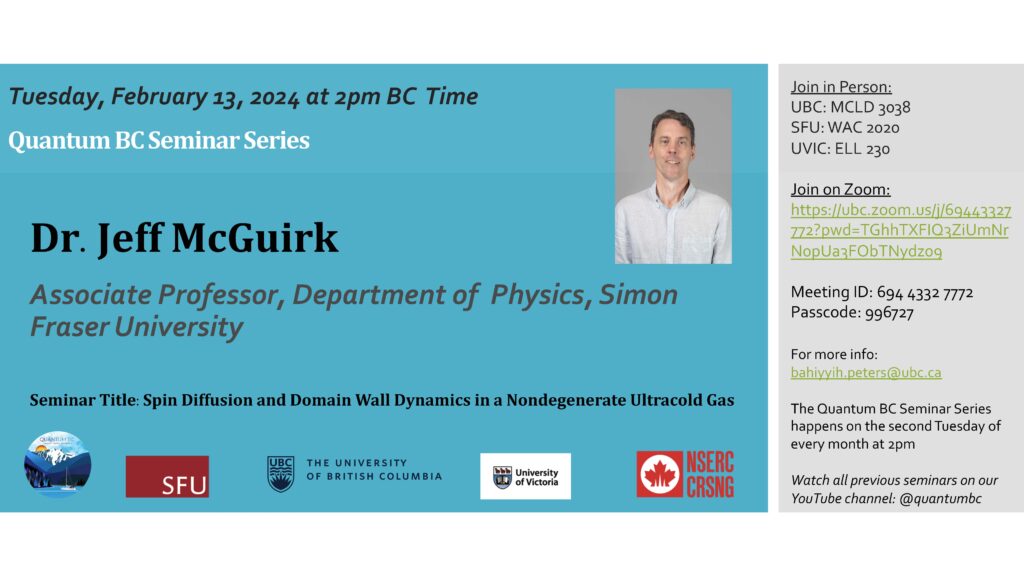 Quantum BC Seminar Series - Jeff McGuirk